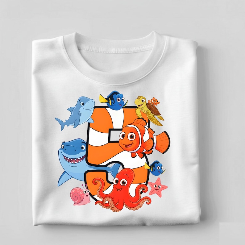 Clownfish Third Birthday PNG | Ocean Animals Party (digital Download ...