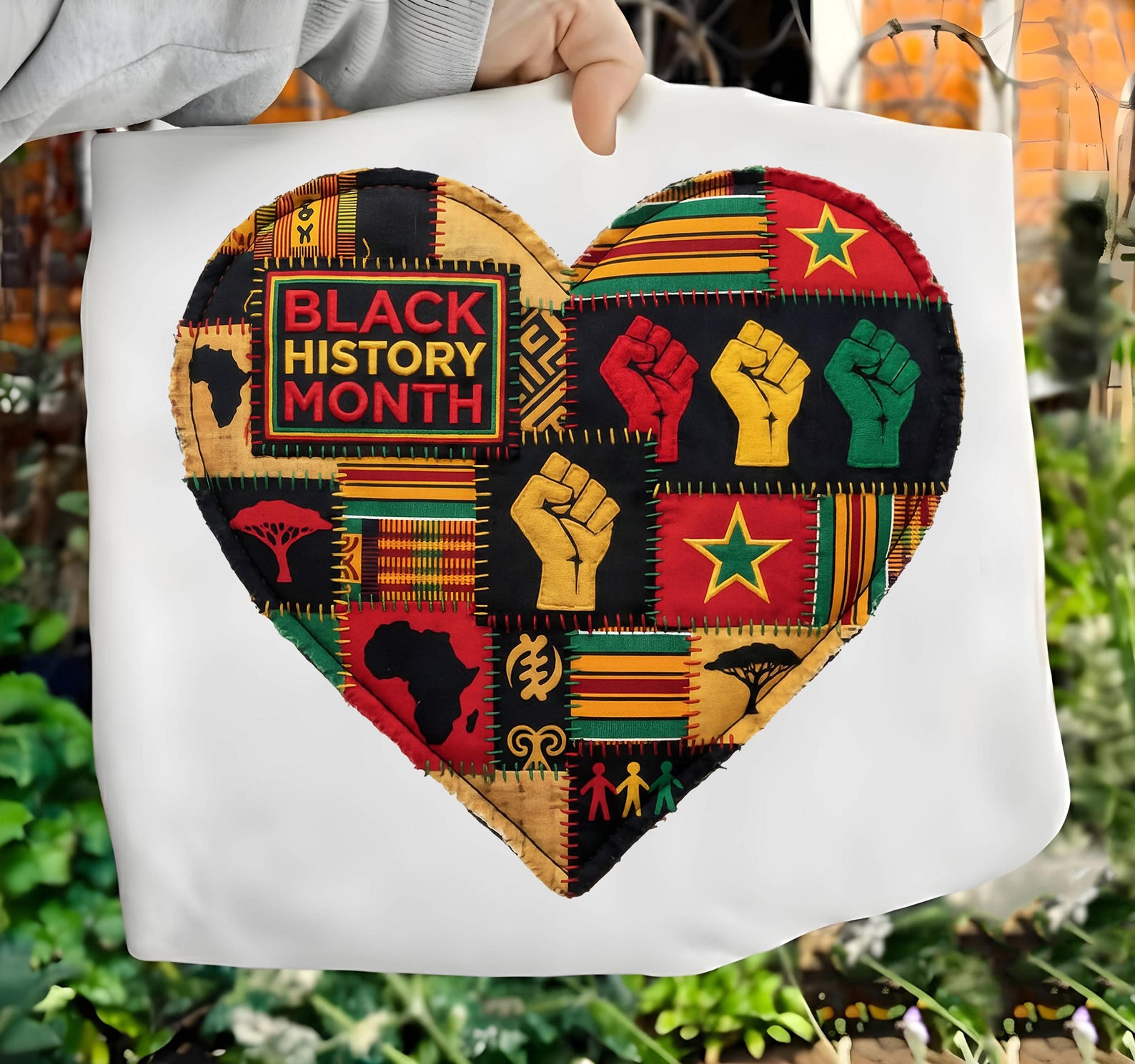 Black History Month Quilt Heart PNG – Pan African Design (digital ...