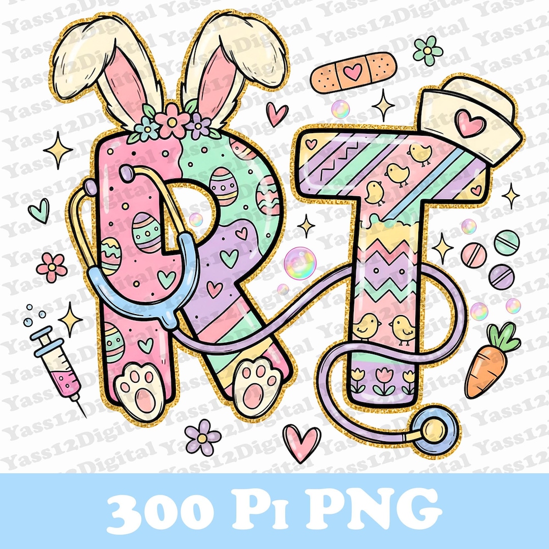 Easter Nurse RT PNG – Respiratory Therapist Design (digital Download - Etsy