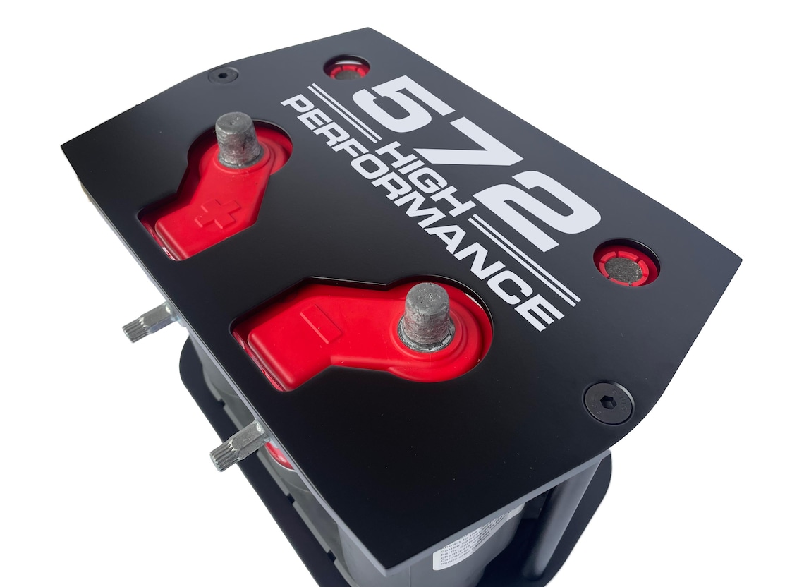 Optima Battery Tray- Billet Aluminum - "572 High Performance" - Black ...