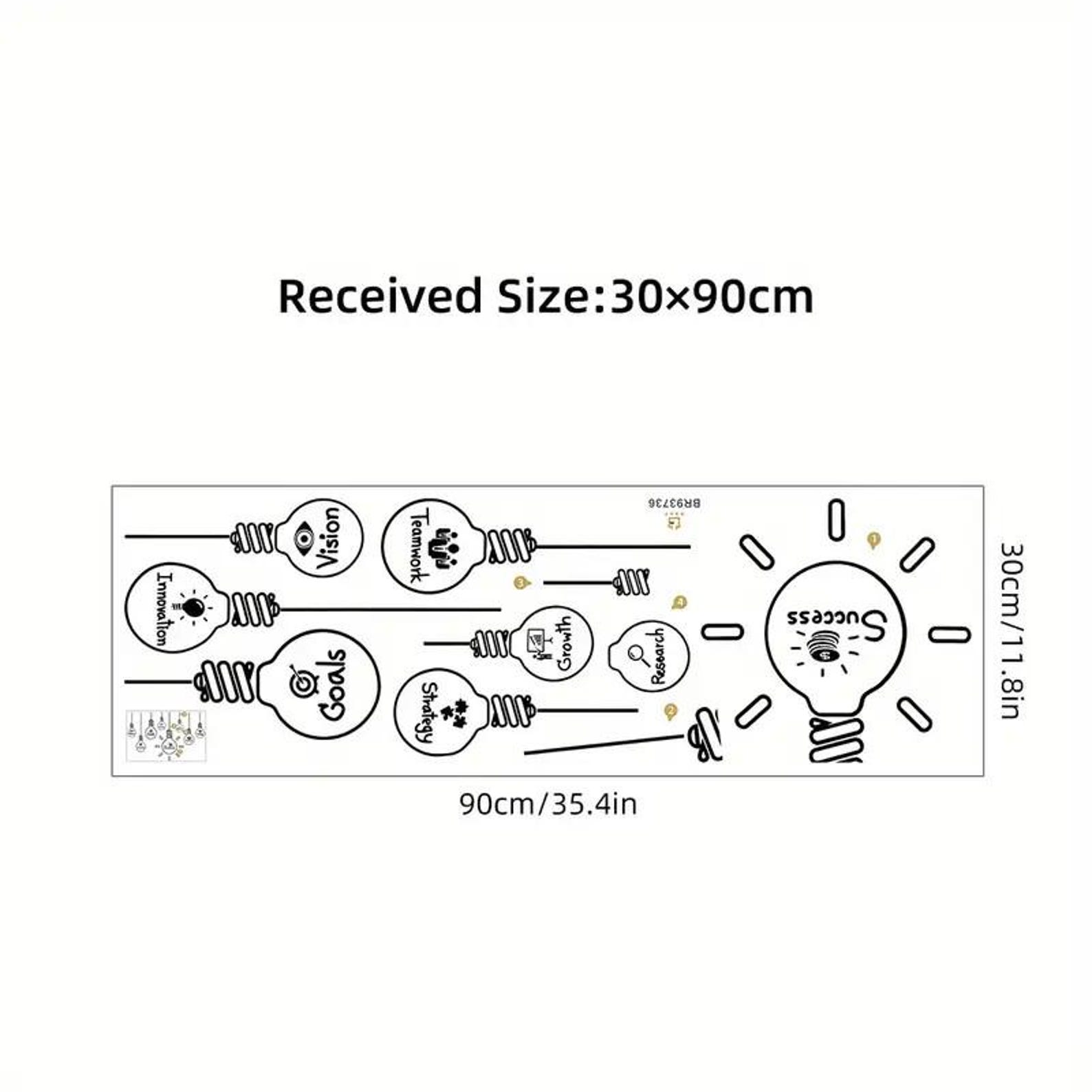 Motivational Light Bulb Wall Decals - Removable PVC Art Stickers With ...