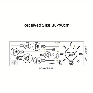 Motivational Light Bulb Wall Decals - Removable PVC Art Stickers With ...