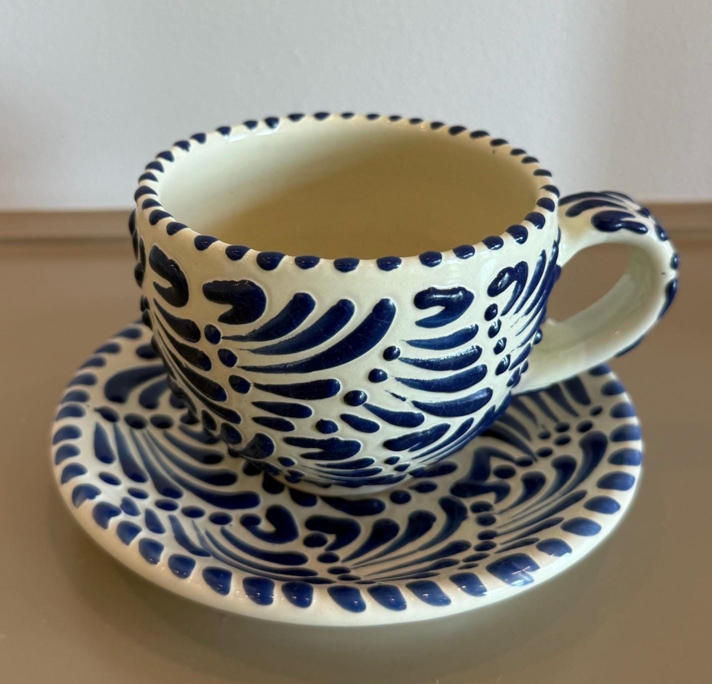 Hand Painted Mexican Talavera Coffee Mug Set - Etsy