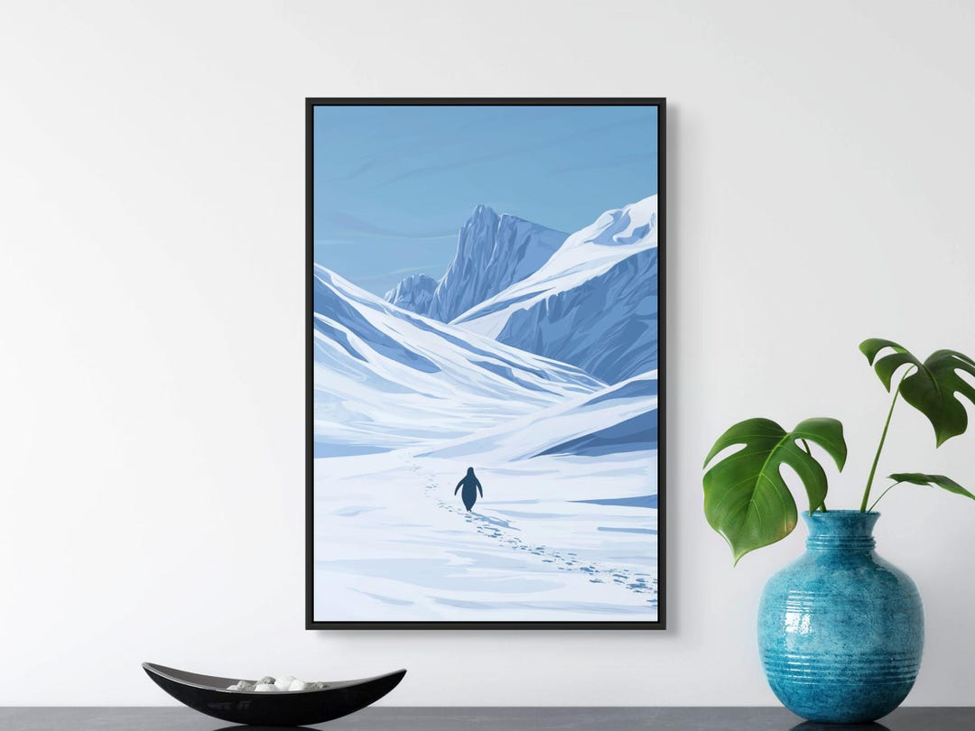 Nihilist Penguin but Why? Art Print – Lonely Walker Minimalist Canvas ...