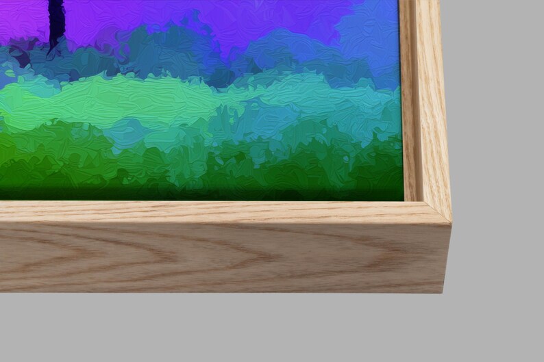 Rainbow Tree Canvas Wall Art – Colorful Abstract Print for Living Room ...