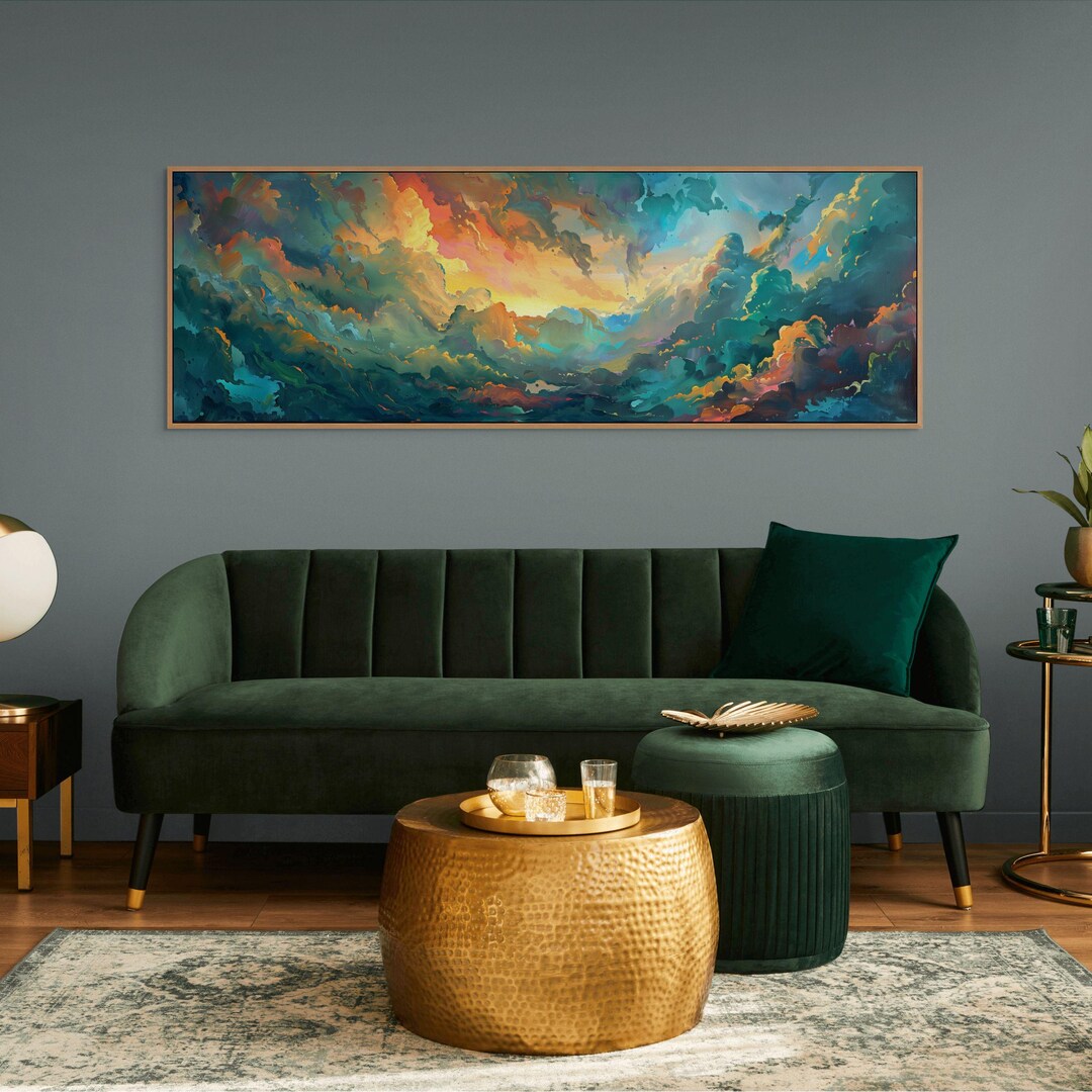 Abstract Cloudscape Canvas Art – Colorful Wall Print for Modern Home ...