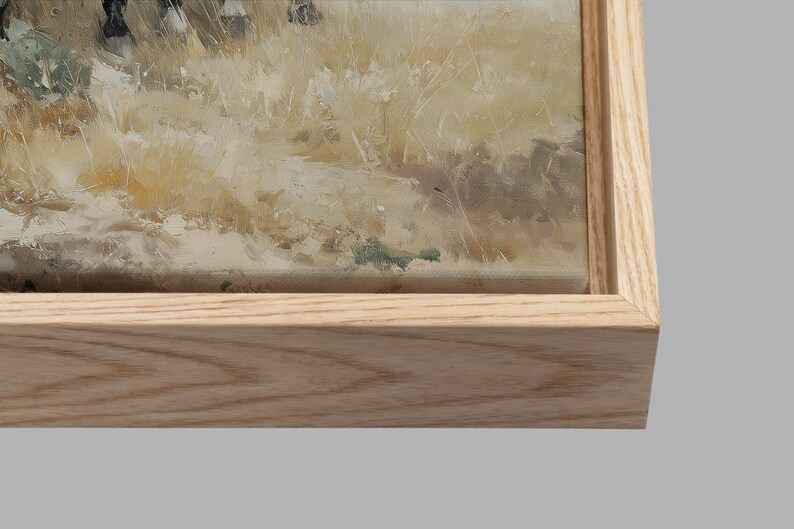 Wild Horses Canvas Wall Art – Neutral Nature Print for Rustic Living ...