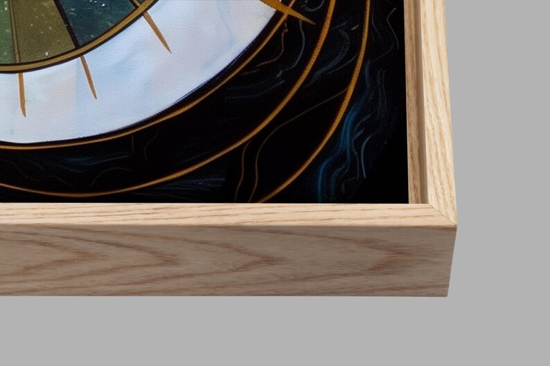 Golden Eyes Abstract Wall Art – Panoramic Canvas Print With Nature and ...