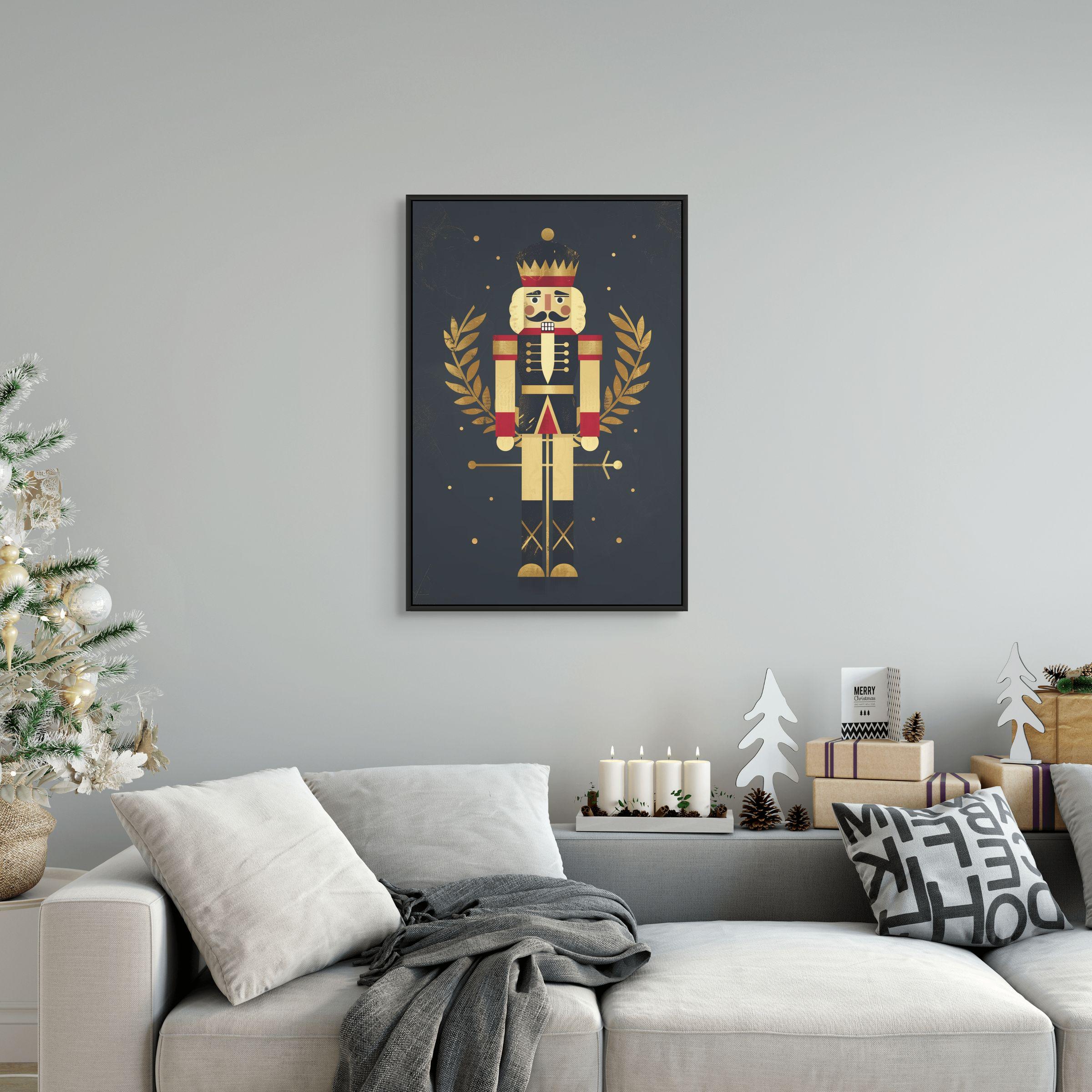 Elegant Nutcracker Canvas – Regal Tin Soldier Christmas Wall Art for ...