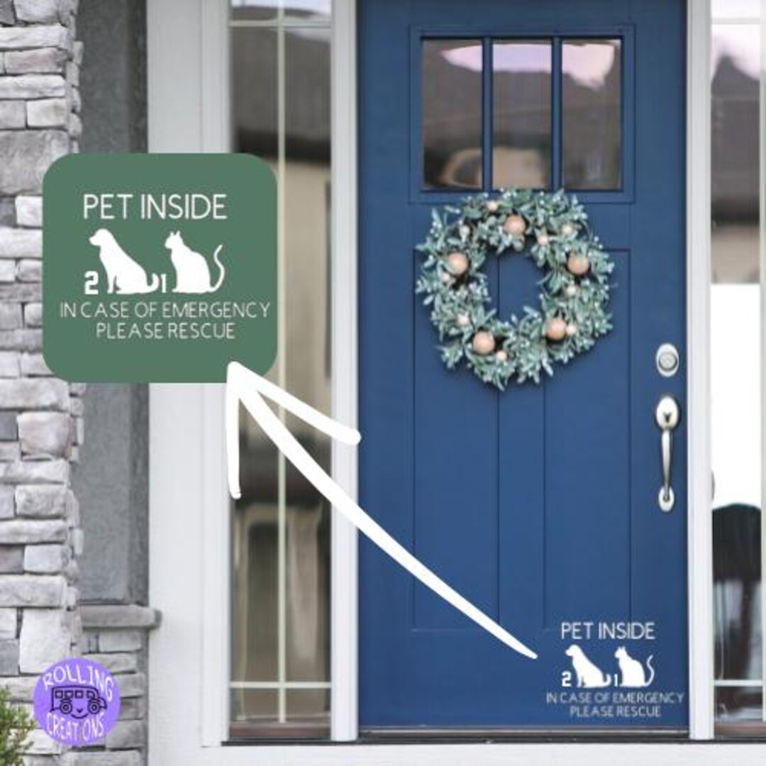 Pet Safety Sign | First Responders Alert | Animal Safety | Animal Sign ...