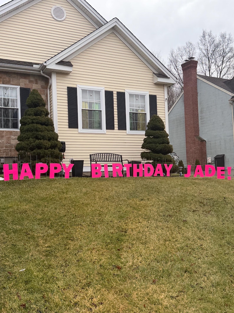 Custom Poster Board Yard Sign Letters | Celebration Lawn Display - Etsy