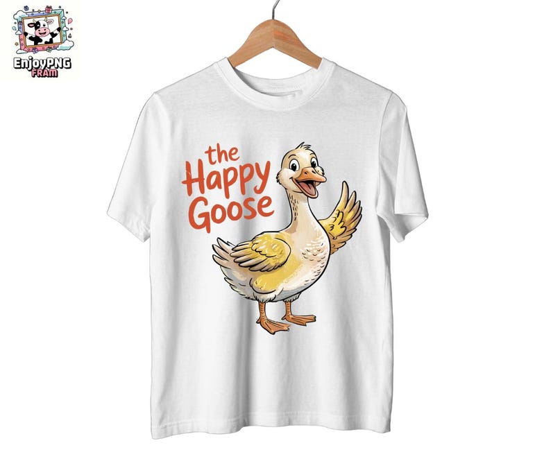 Goose Happy PNG Digital Download - Cute Goose Illustration for Crafts ...