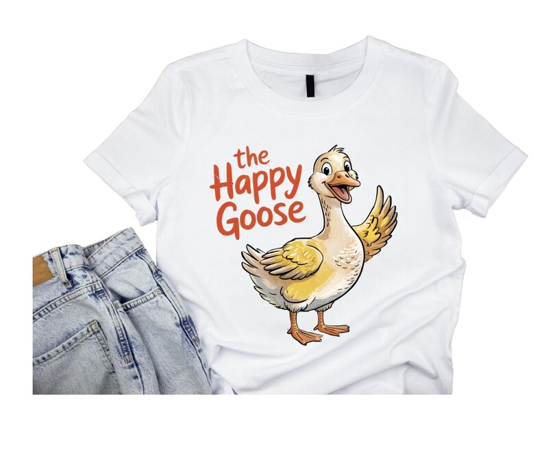 Goose Happy PNG Digital Download - Cute Goose Illustration for Crafts ...