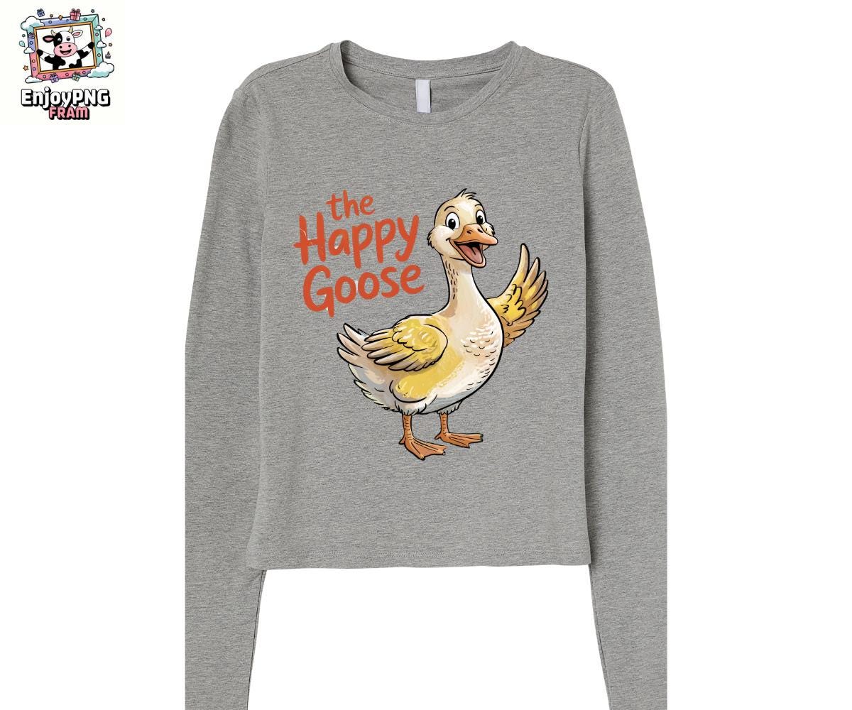 Goose Happy PNG Digital Download - Cute Goose Illustration for Crafts ...