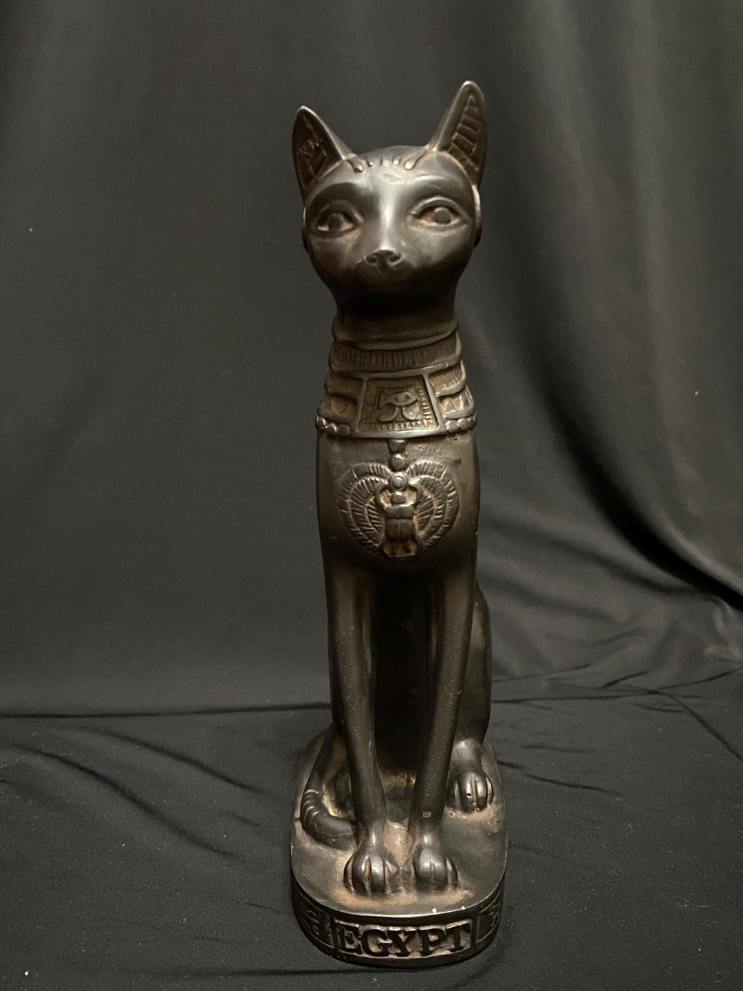 Handmade Basalt Stone Bastet Statue: Egyptian Home Decor Art - Etsy