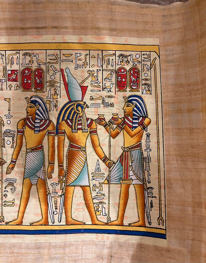 Handmade Ancient Egyptian Papyrus Art – Unique Wall Decor - Etsy