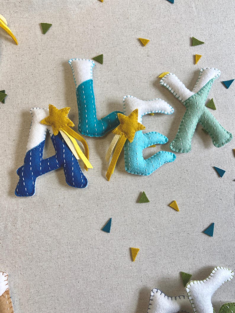 Custom Felt Letter Banner • Personalized Name Garland • Baby Shower ...