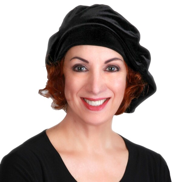 Black Velvet Beret - Etsy