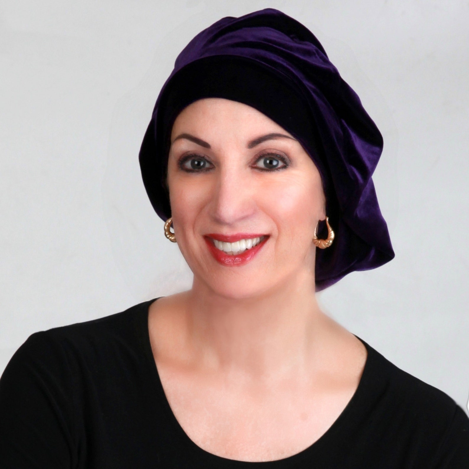 Oversize 13 Inch Beret Purple Velvet Beret French Beret - Etsy