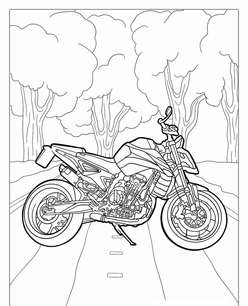 Motorcycle Coloring Pages PDF for Kids and Adults | 24 Printable Bikes ...