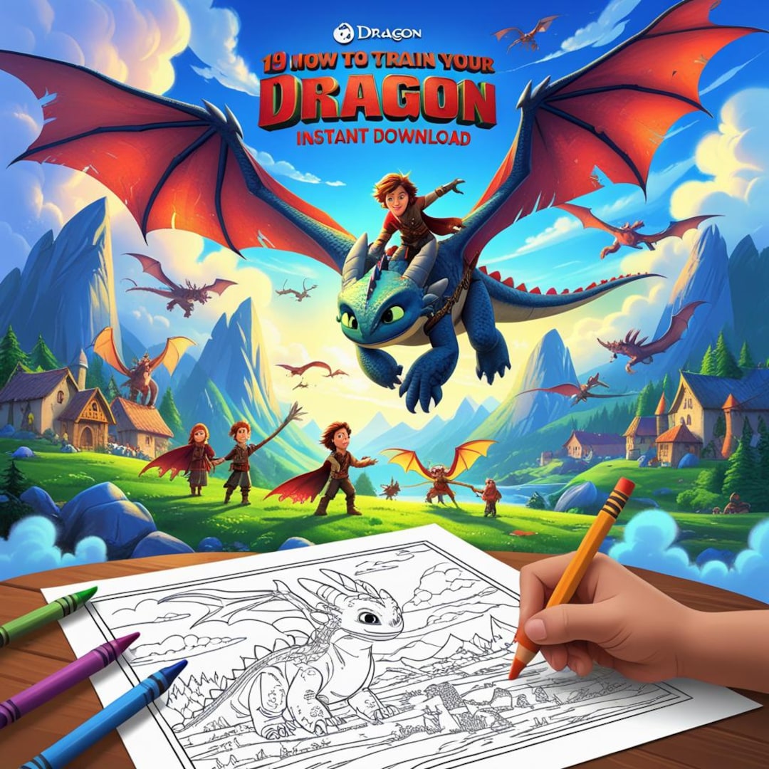 19 How to Train Your Dragon Coloring Pages PDF – Printable HTTYD ...