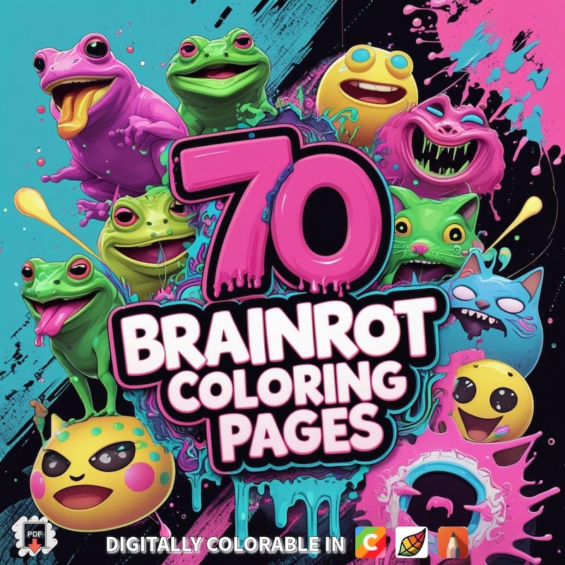 Coloring Pages of La Grande Combination in Steal a Brain Rot - Etsy Canada