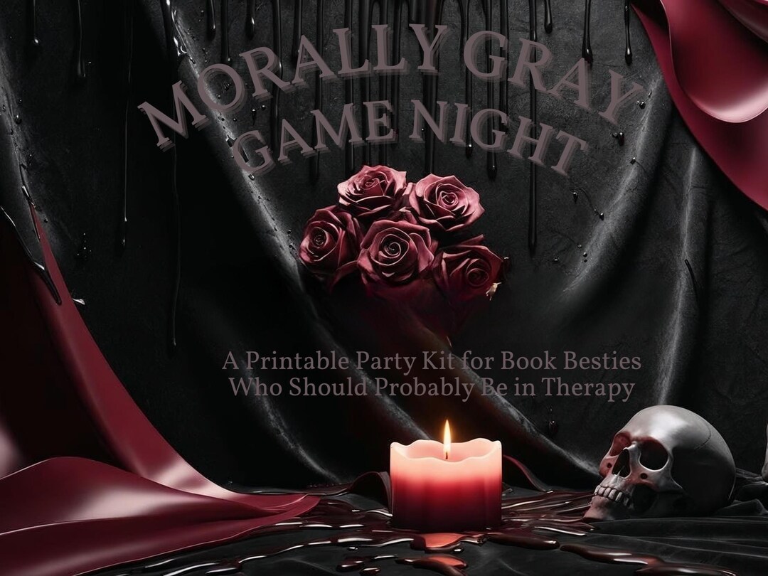 Morally Gray Book Game Printable | Dark Romance Party Game | Book Club ...