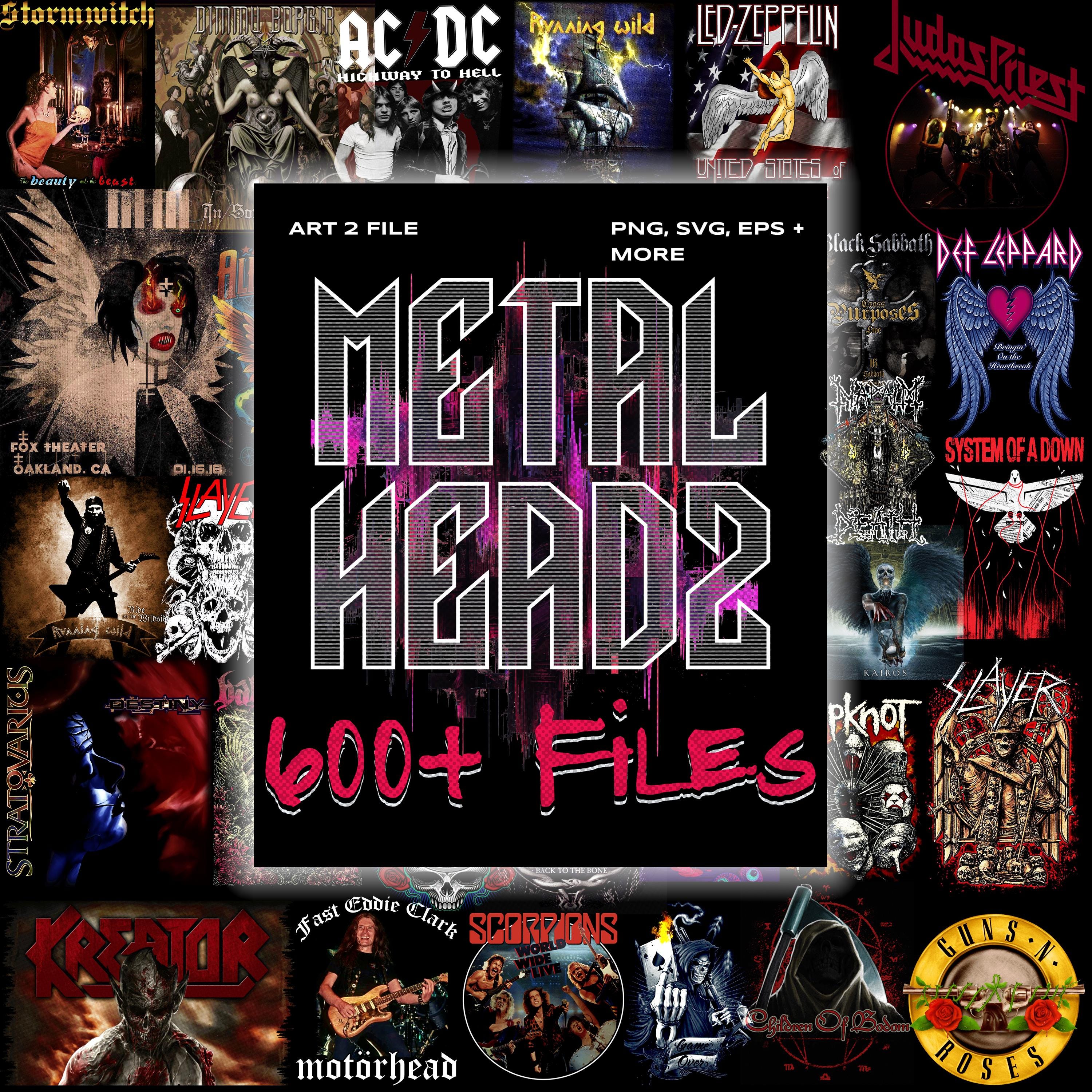 Metal Band Design Bundle: 900+ PNG Graphics for DTF Sublimation ...
