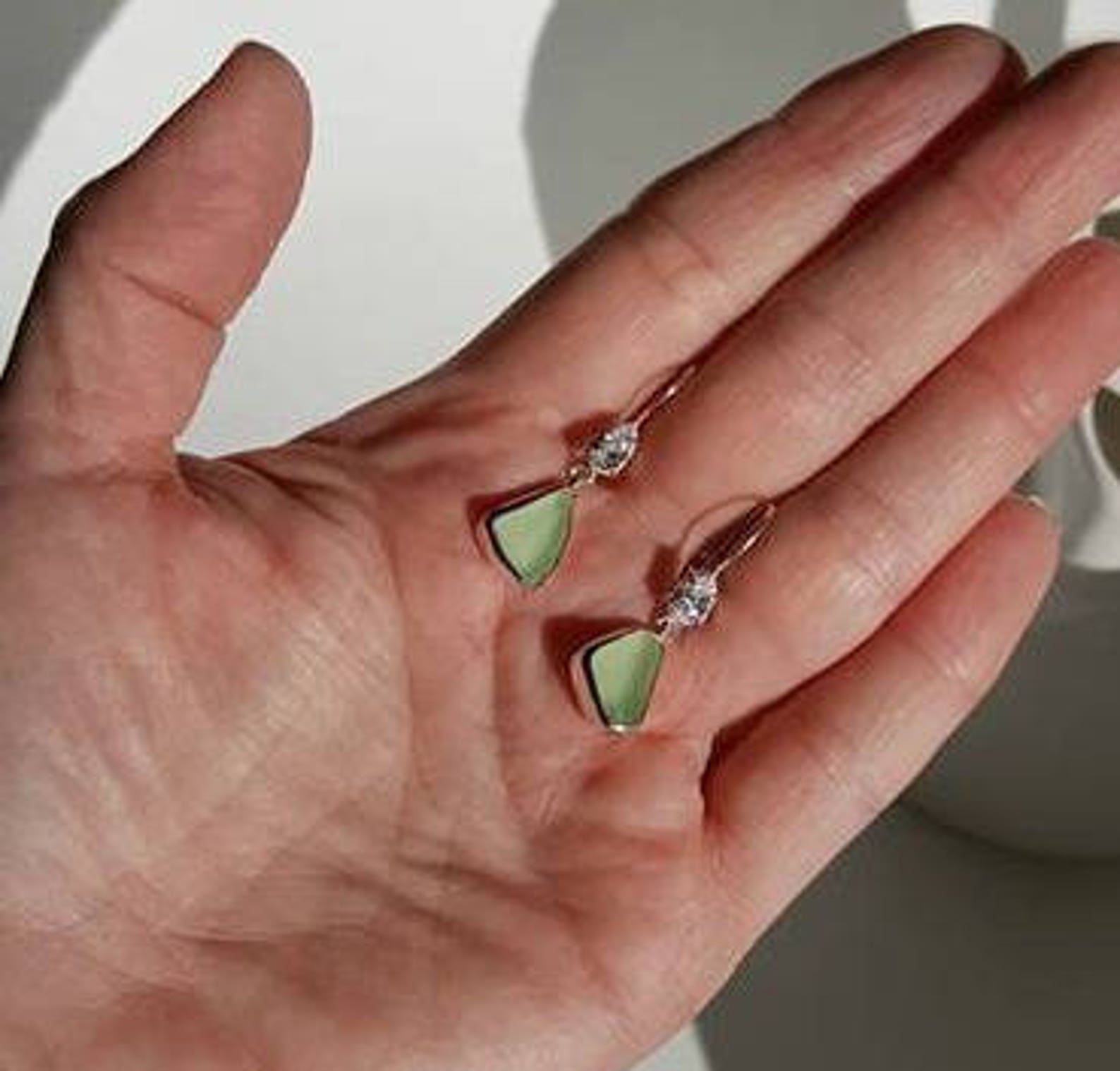 Genuine Sea Glass Jewelry Set Sea Glass Necklace And Earrings Etsy