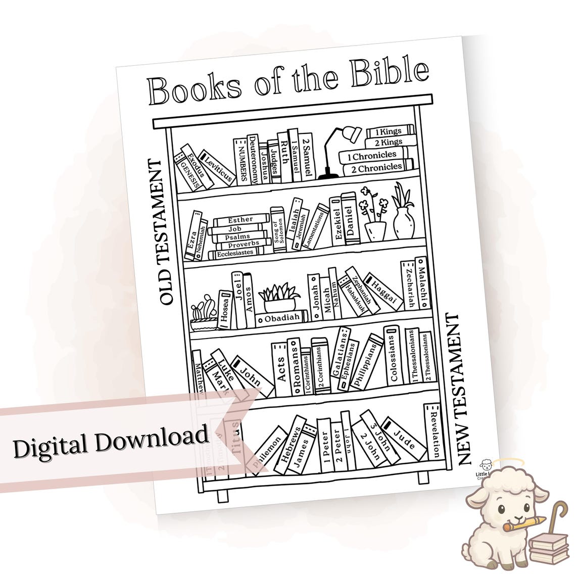 Books of the Bible, Bible Reading Chart for Kids and Adults, Bible ...