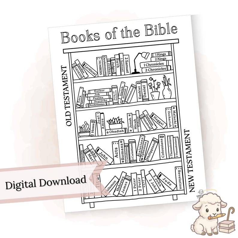 Books of the Bible Tracker: Bookshelf Chart, Bible Study Printable (PDF Download) - Etsy