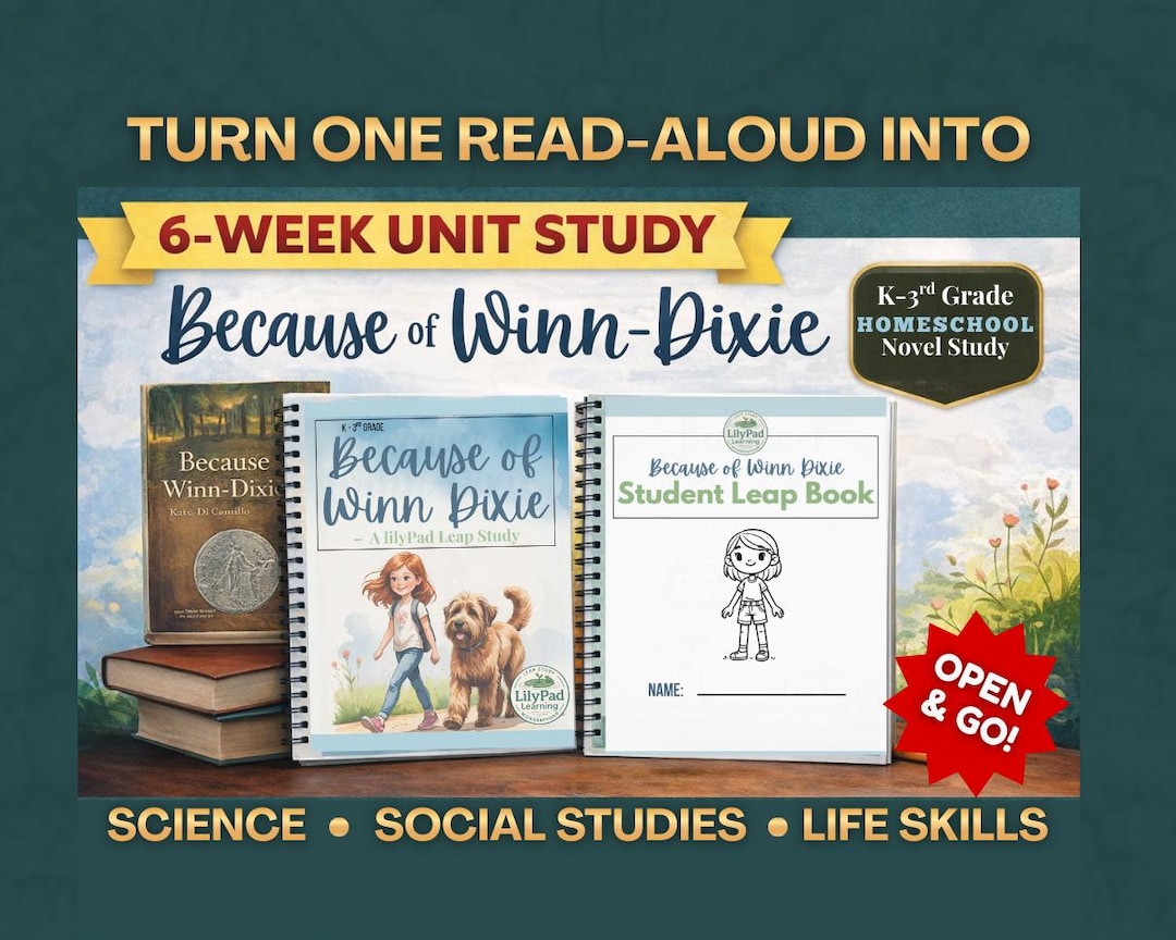 K-3rd Grade Homeschool 12-lesson Unit Study | "because of Winn-dixie ...