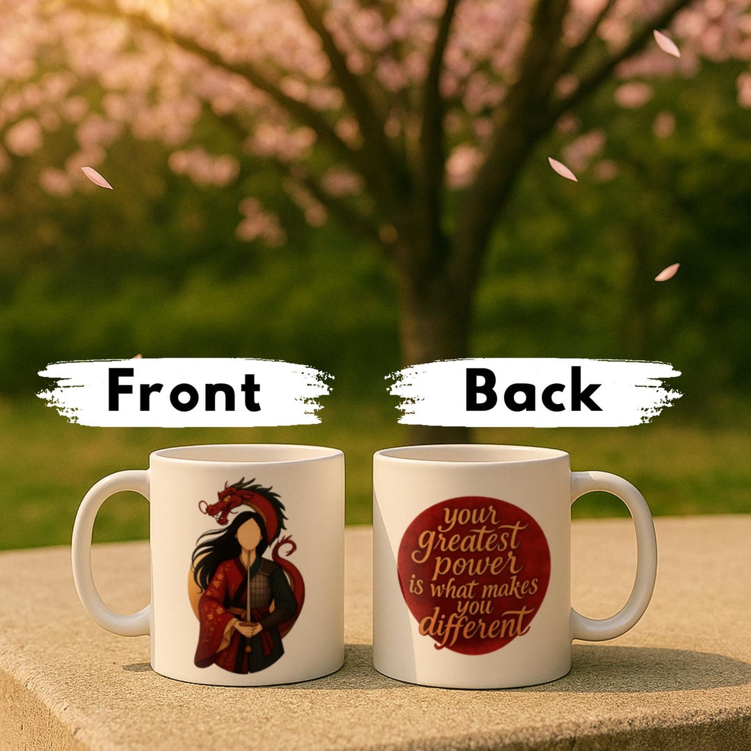 Sword of Silence. Elegant Princess Dragon Mug, Mulan Disney Inspired ...