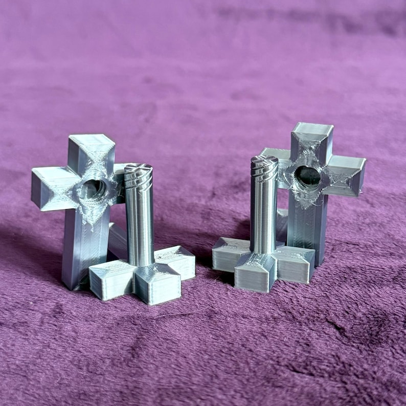 3D Printed Fursuit Screw-on Cross Piercings - Etsy
