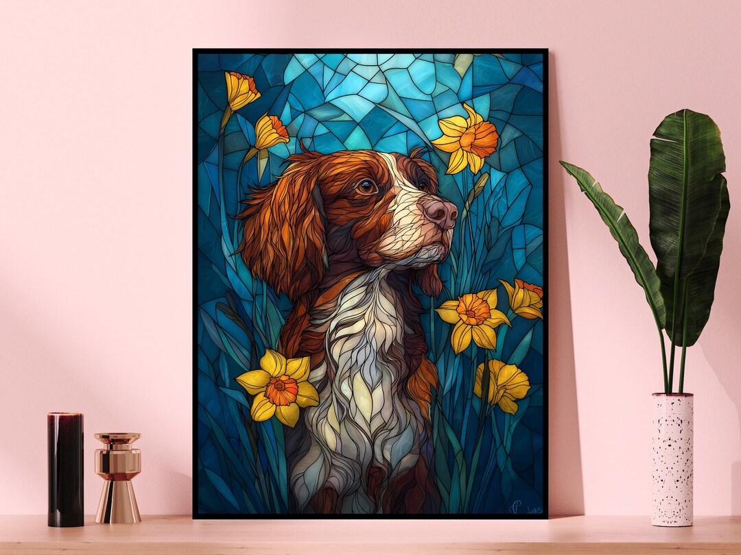 Springer Spaniel Dog Puzzle – Stained Glass Art, Family Game - Etsy