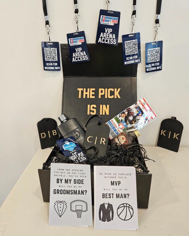 Groomsmen Draft Basketball Proposal Box | Personalized Wedding Party ...