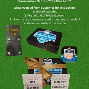 Groomsmen Draft Football Proposal Box | Personalized Wedding Party Gift ...