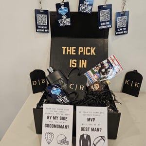 Groomsmen Draft Football Proposal Box | Personalized Wedding Party Gift ...