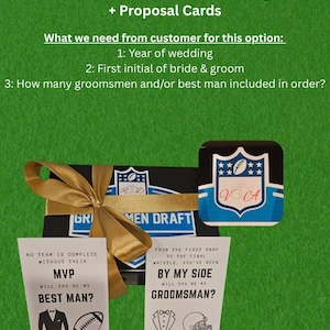 Groomsmen Draft Football Proposal Box | Personalized Wedding Party Gift ...