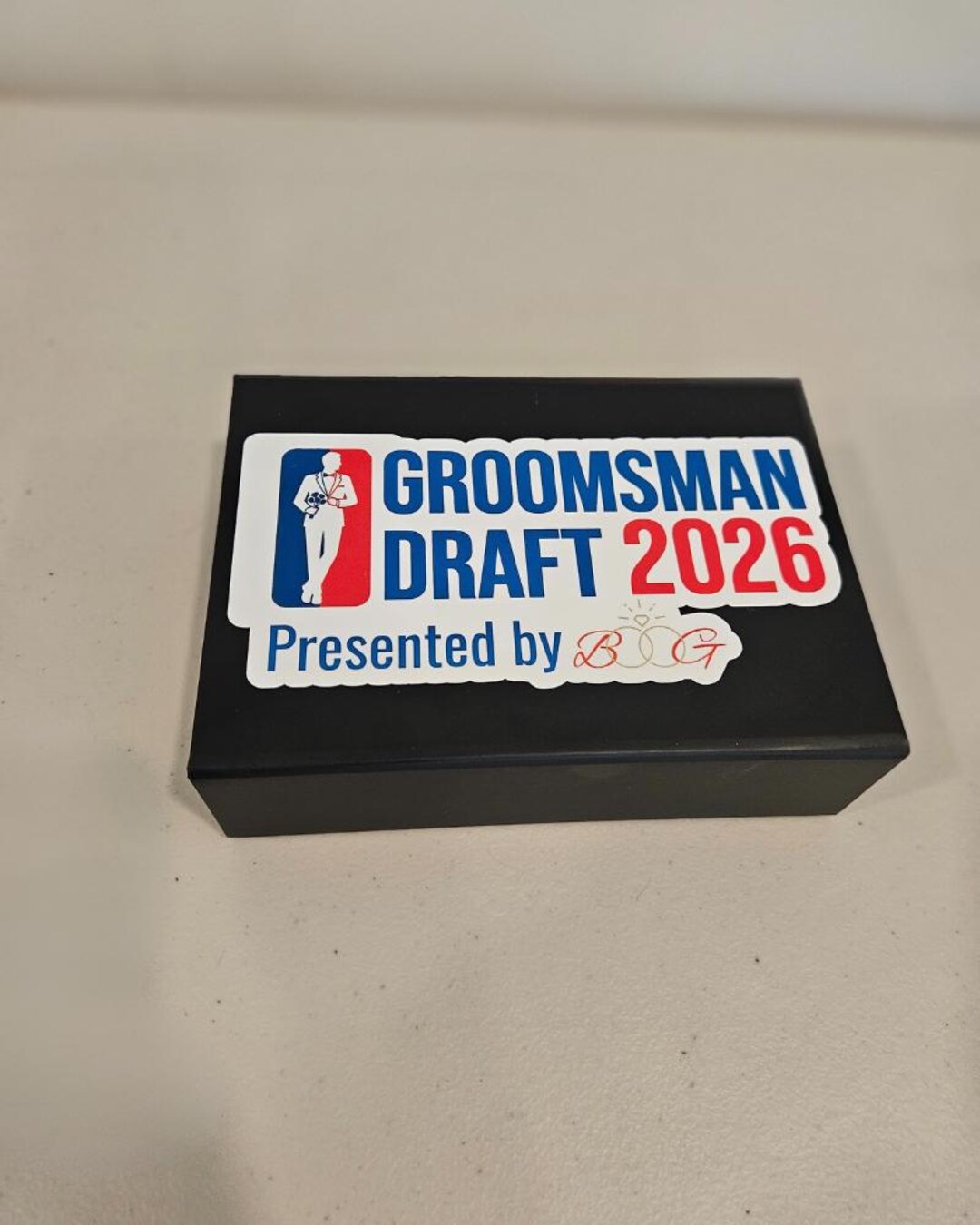 Groomsman Draft Basketball Proposal Box | Add-on "scan-to-site" QR ...
