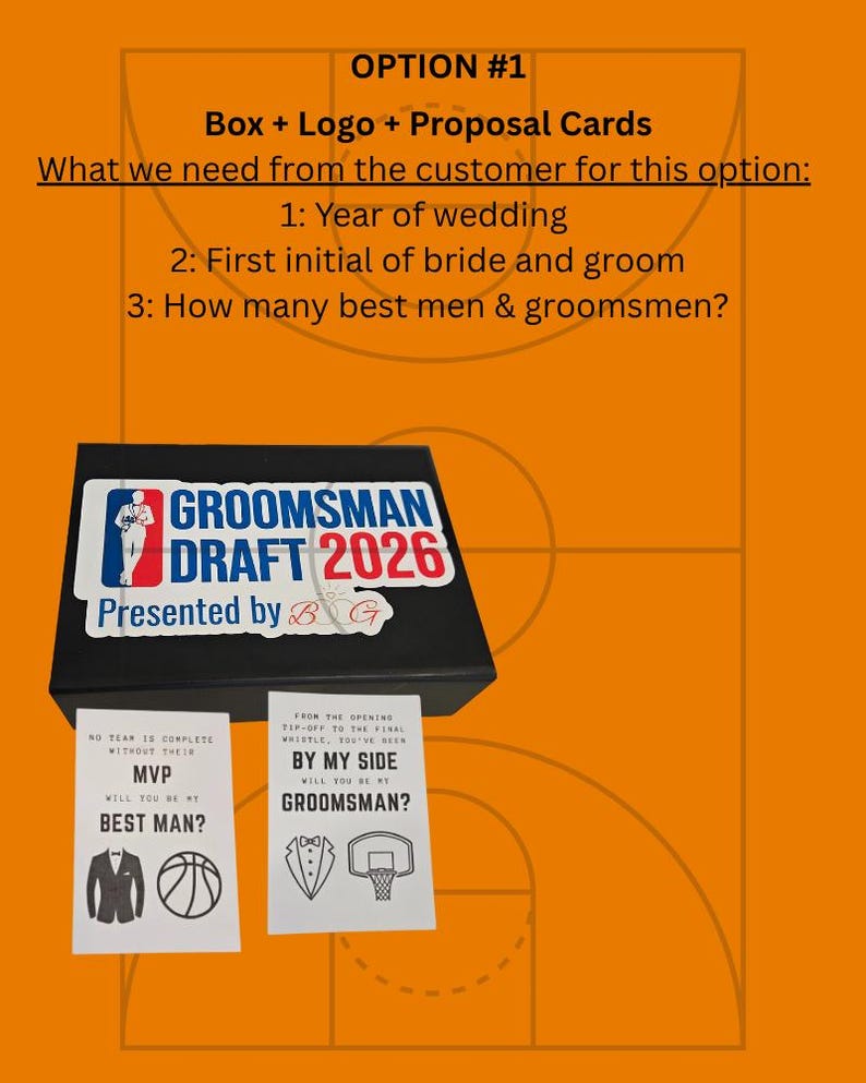 Groomsmen Draft Basketball Proposal Box | Personalized Wedding Party ...