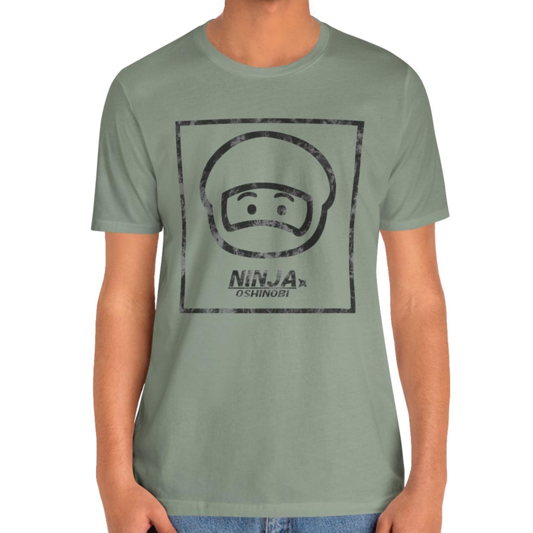 Vintage Style Ninja Icon T-shirt | Retro Grunge Stamp Design | Cute ...