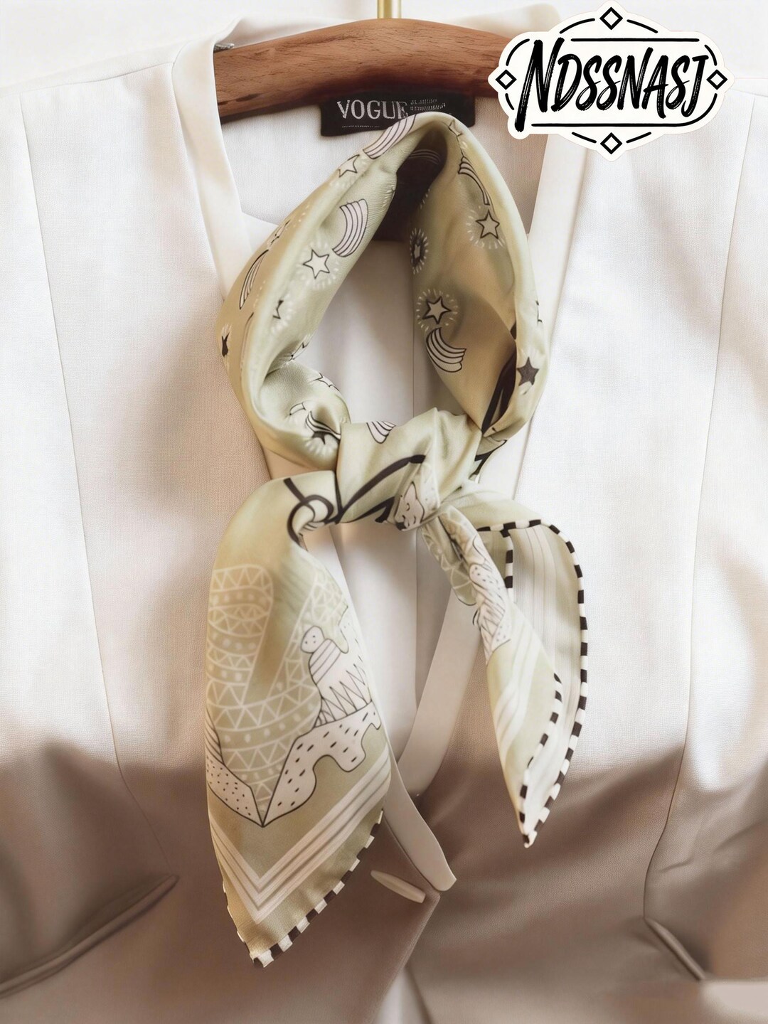 Mulberry Silk Everyday Wear Scarf, Vintage Silk Scarf, Art Illustration ...