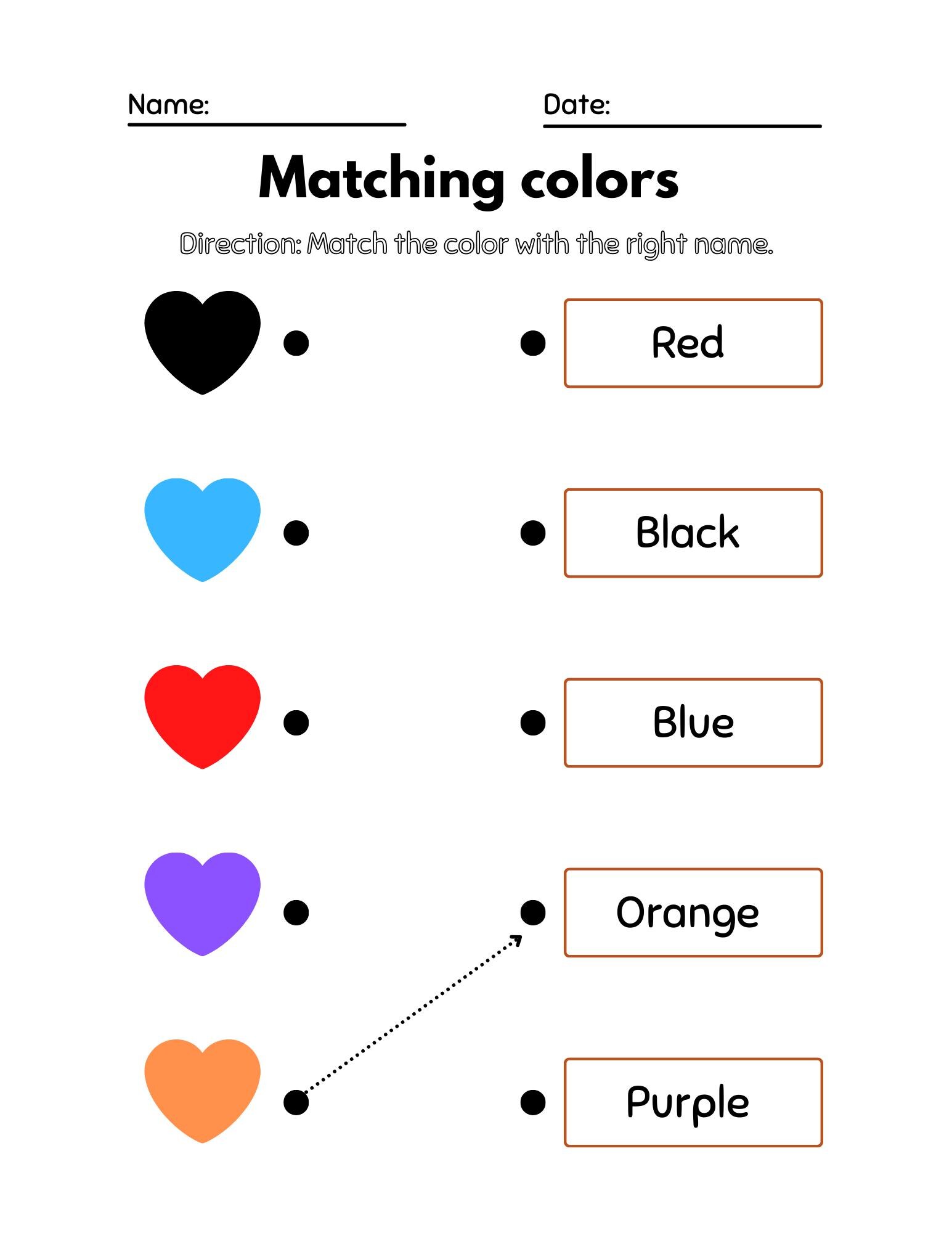 Matching Worksheets Bundle for Kids | Weather and Color Printable ...