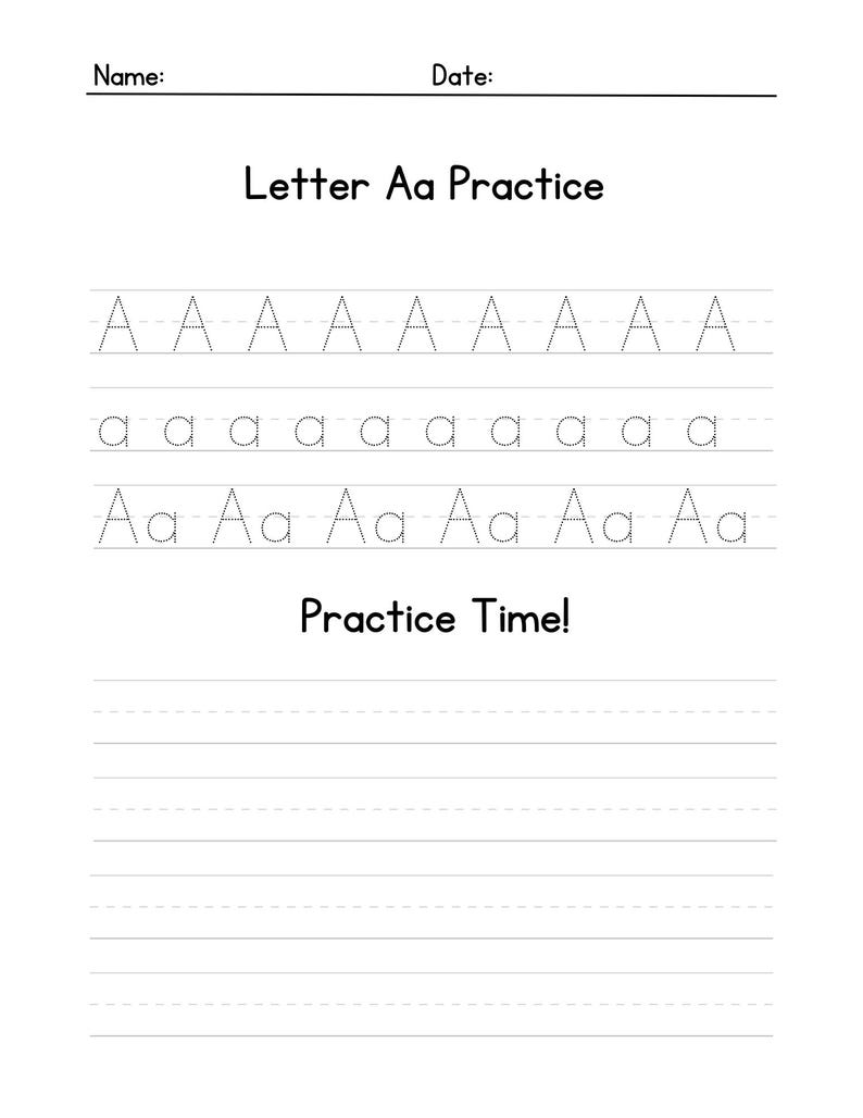 Trace & Learn Printables - Etsy