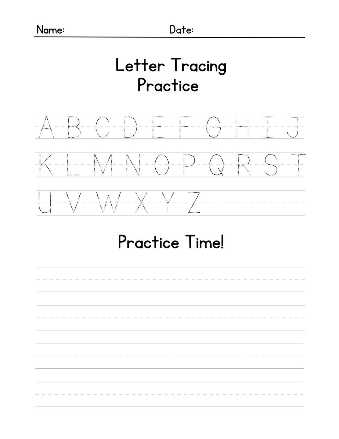 Trace & Learn Printables - Etsy