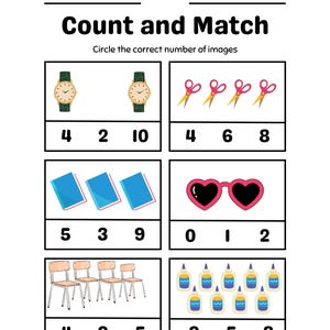 Fun Printable Counting Worksheets for Kids – Numbers 1–20, Fruits ...