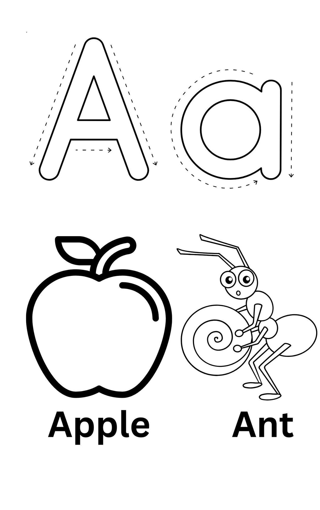 A–Z Alphabet Tracing & Coloring Worksheets for Kids - Etsy