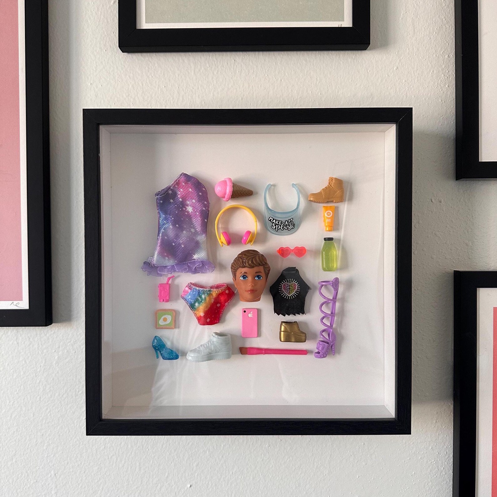 Rainbow Boba – Barbiecore Shadow Box | Miniature Collage Art | Playful ...