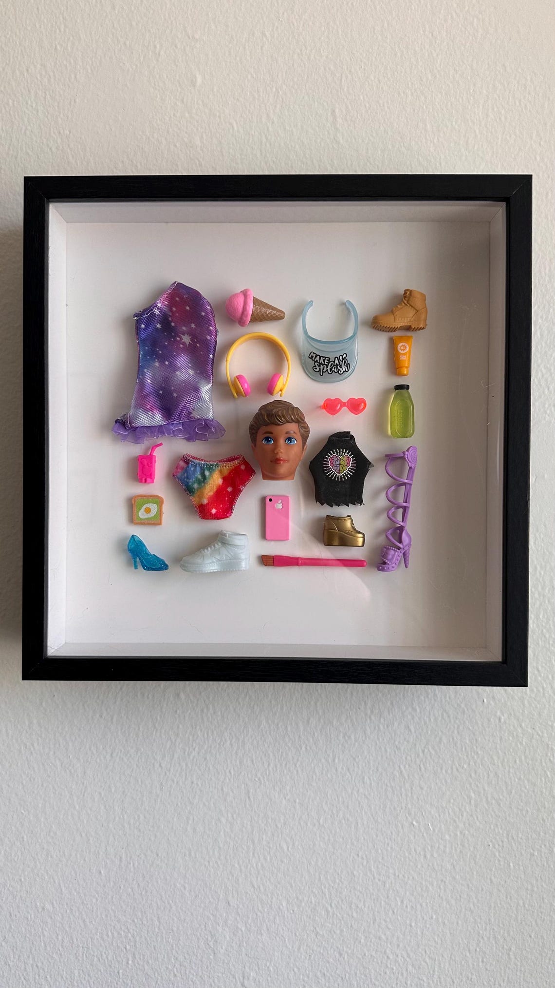Rainbow Boba – Barbiecore Shadow Box | Miniature Collage Art | Playful ...